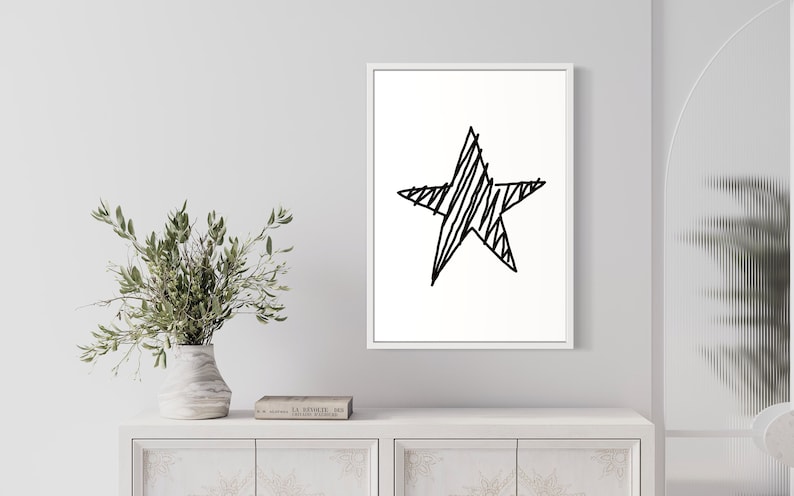 Star Poster Star Decorations Star Wall Art Instant - Etsy