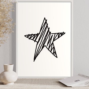 Star Poster Star Decorations Star Wall Art Instant - Etsy