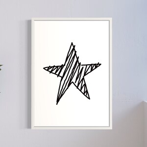 Star Poster Star Decorations Star Wall Art Instant - Etsy
