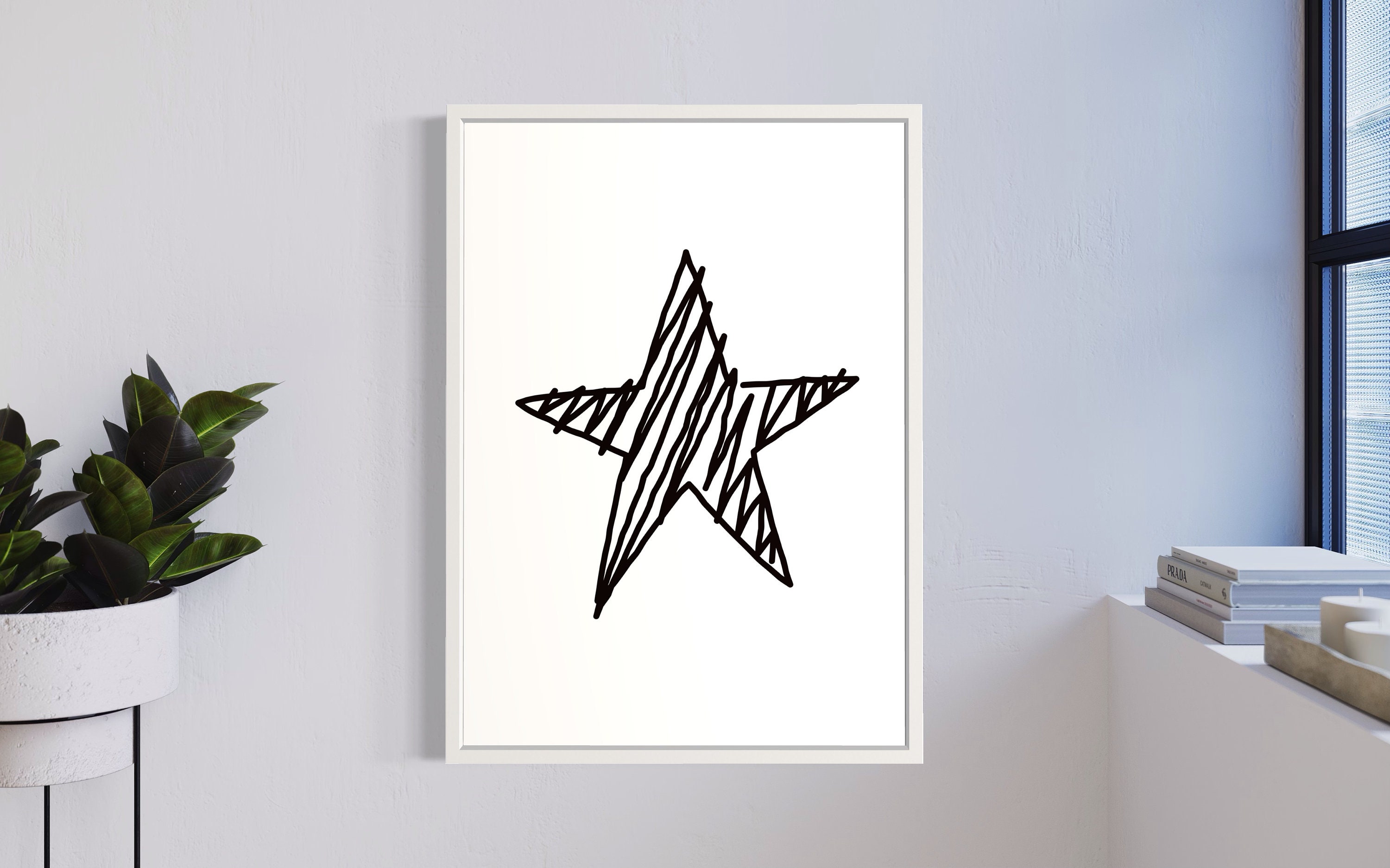 Star Poster Star Decorations Star Wall Art Instant - Etsy