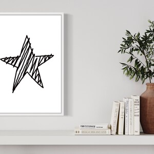 Star Poster Star Decorations Star Wall Art Instant - Etsy