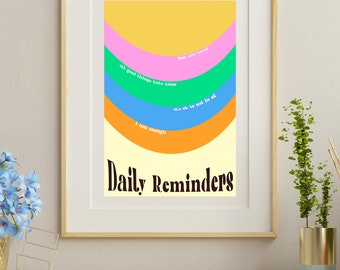 Daily Reminders Mini Poster - Etsy