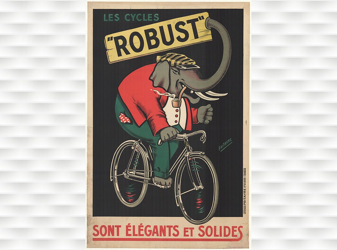 Cycles Robust Original Vintage Bicycle Poster Vintage - Etsy