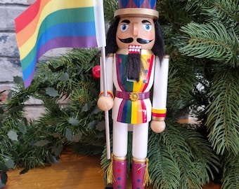 Rainbow Nutcracker Ombre Nutcracker Wooden Nutcracker - Etsy