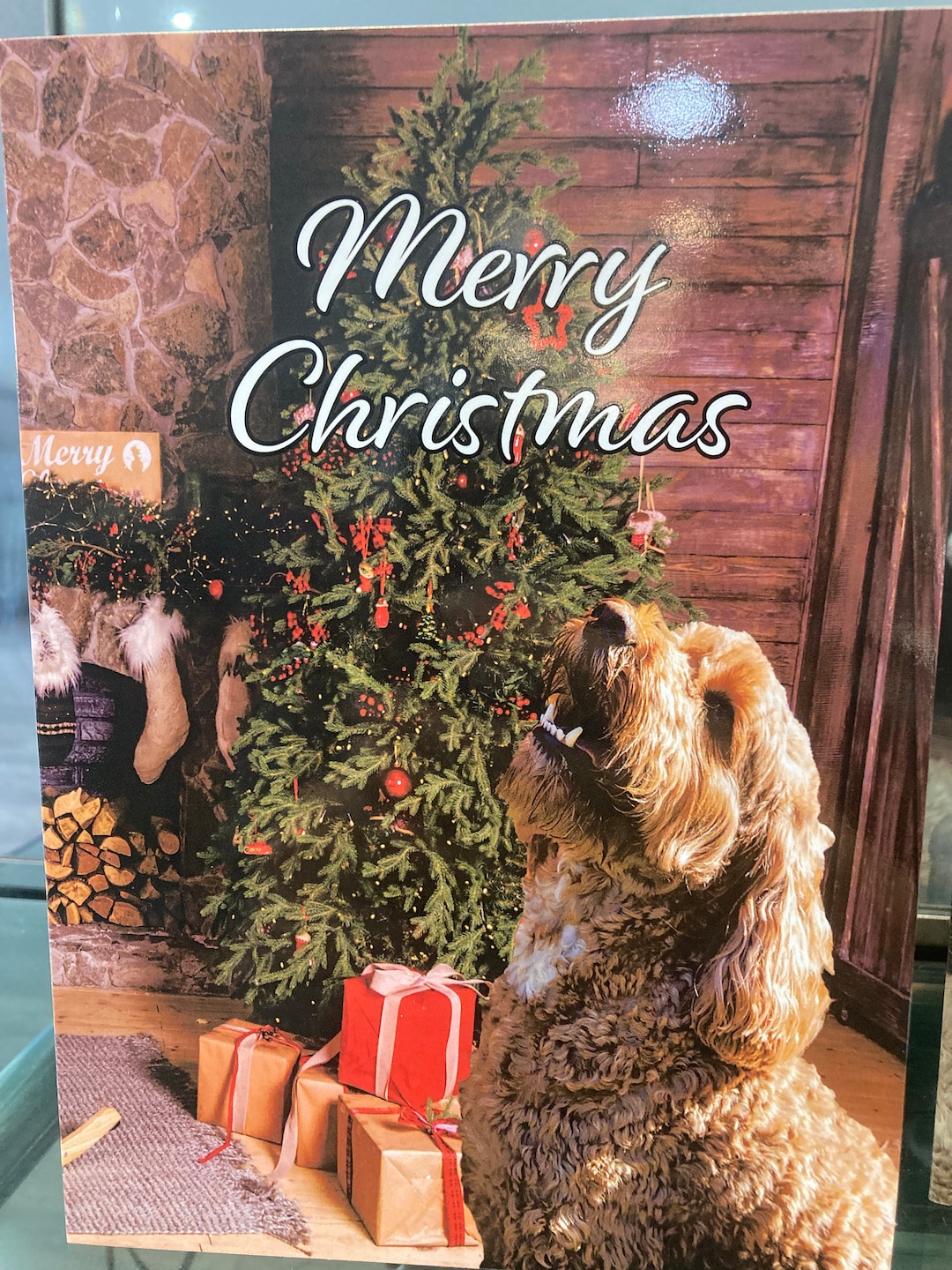 Merry Christmas Photographic Cards Festive Dog Cockapoo - Etsy