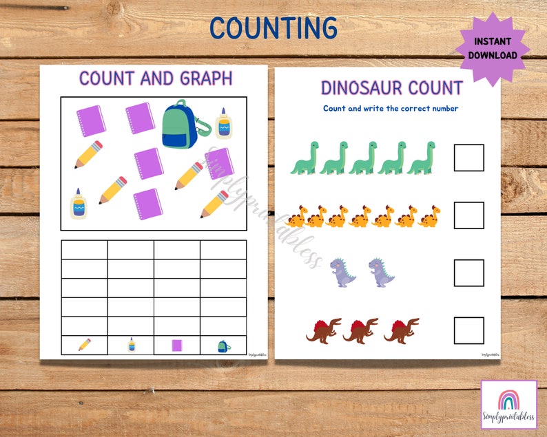 Counting,count & Color, Beginning Math,homeschool Printables,preschool ...