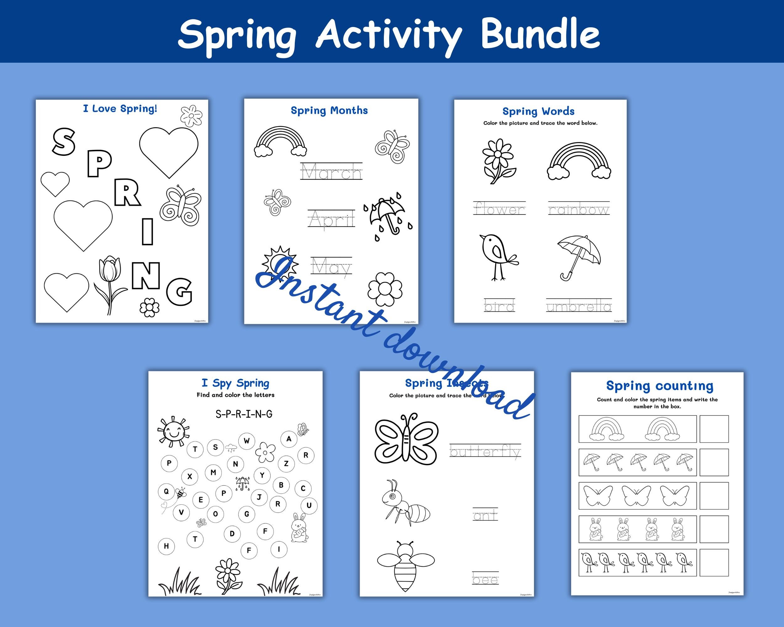 Spring Activities, Spring Worksheets, Coloring Pages, Prek ...