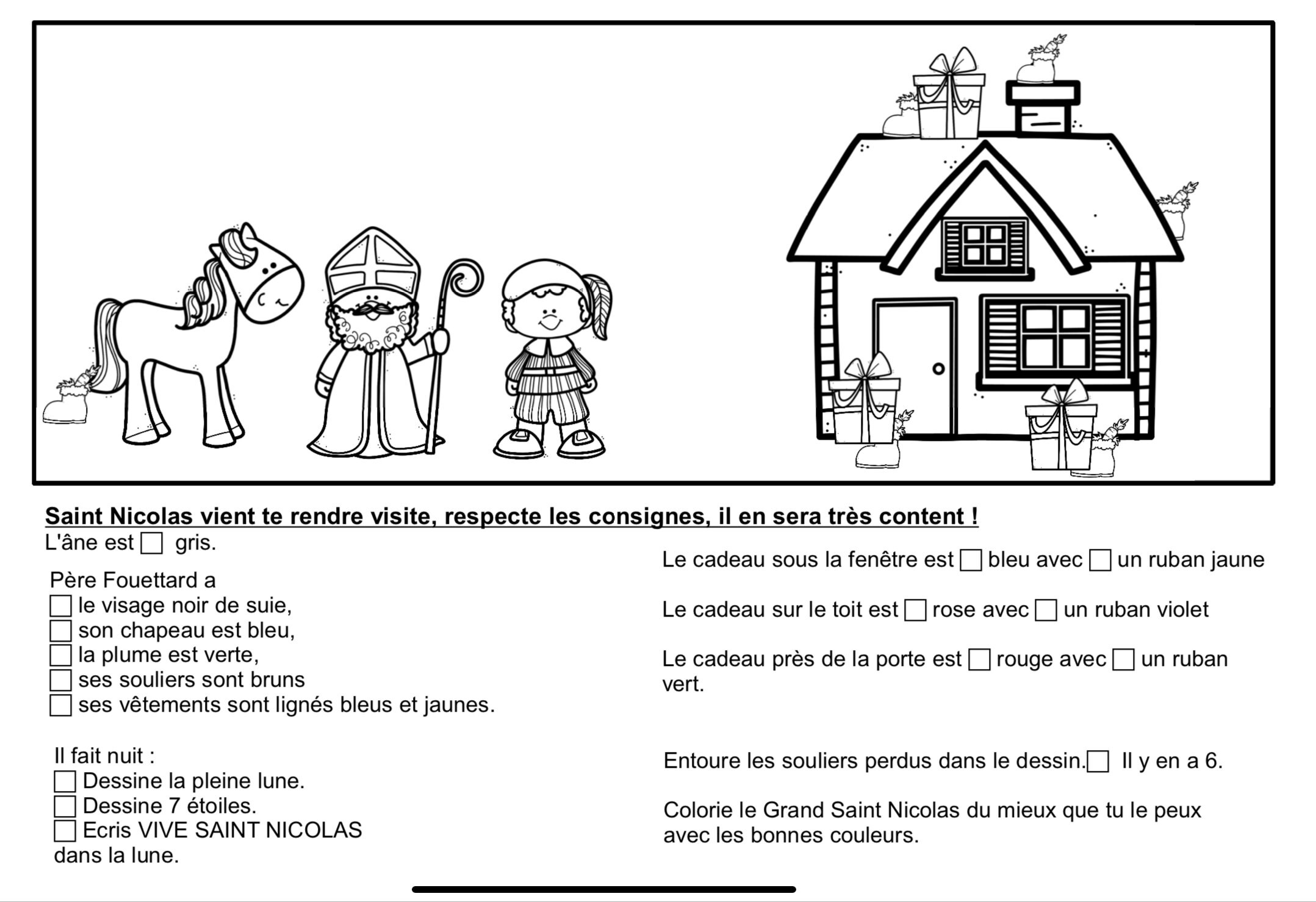 Activité Saint Nicolas : écrire, calculs, jeu de paires, phrases dans l ...