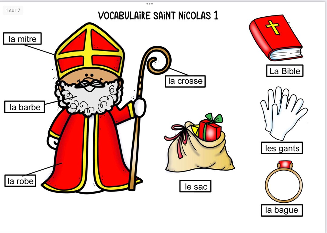 Saint Nicolas Activity: Writing, Calculations, Game of Pairs, Sentences ...