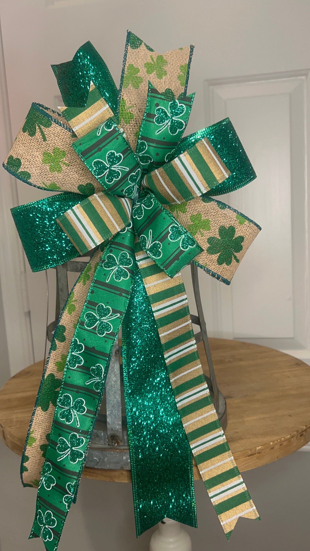 St. Patricks Day Bow, Irish Bow, St. Patricks Day Wreath Bow, St ...