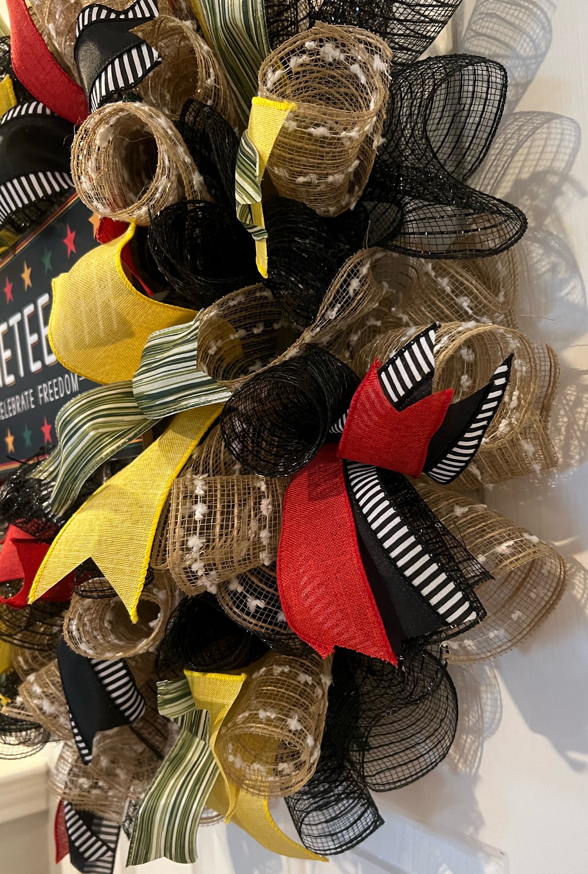 Juneteenth Celebration Wreath Black History Month Juneteenth - Etsy