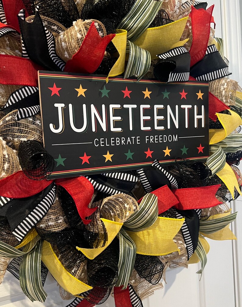 Juneteenth Celebration Wreath Black History Month Juneteenth - Etsy