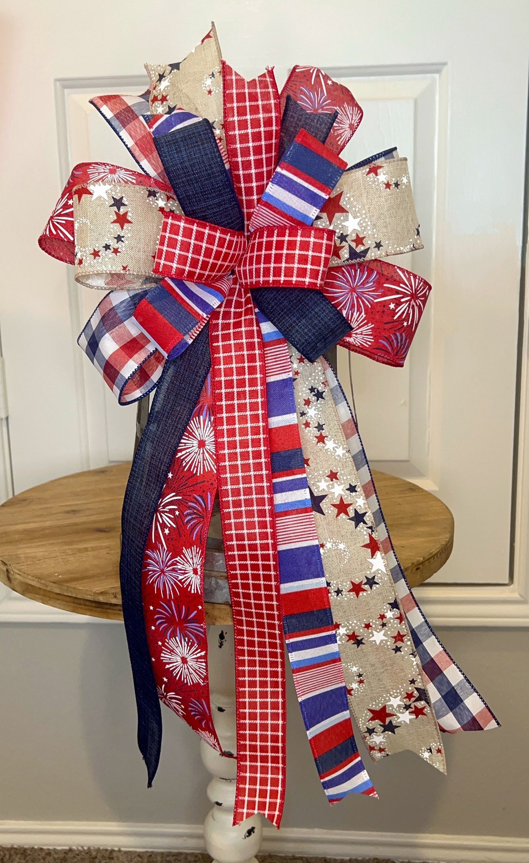 4th of July Bow, Summer Bow, Red White and Blue Bow, Independence Day ...