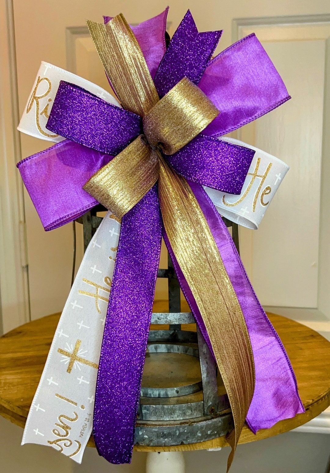 He is Risen Bow, Easter Bow, Jesus Bow, Religious Bow, Jesus is Risen ...