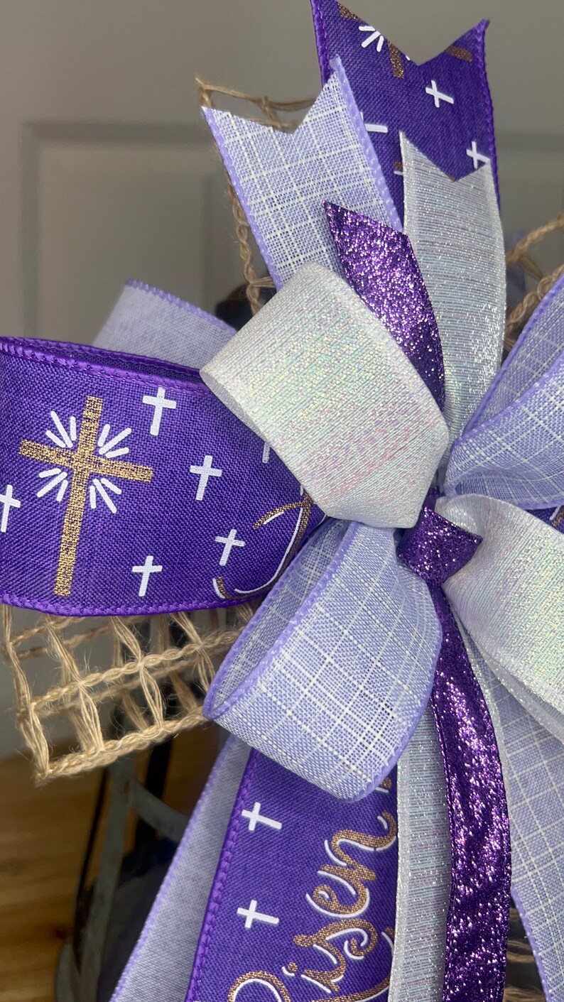 He is Risen Bow, Easter Bow, Jesus Bow, Religious Bow, Jesus is Risen ...