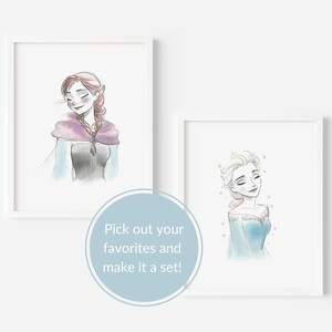 Princess Elsa Art Print, Instant Download, Frozen Art, Girls Nursery ...