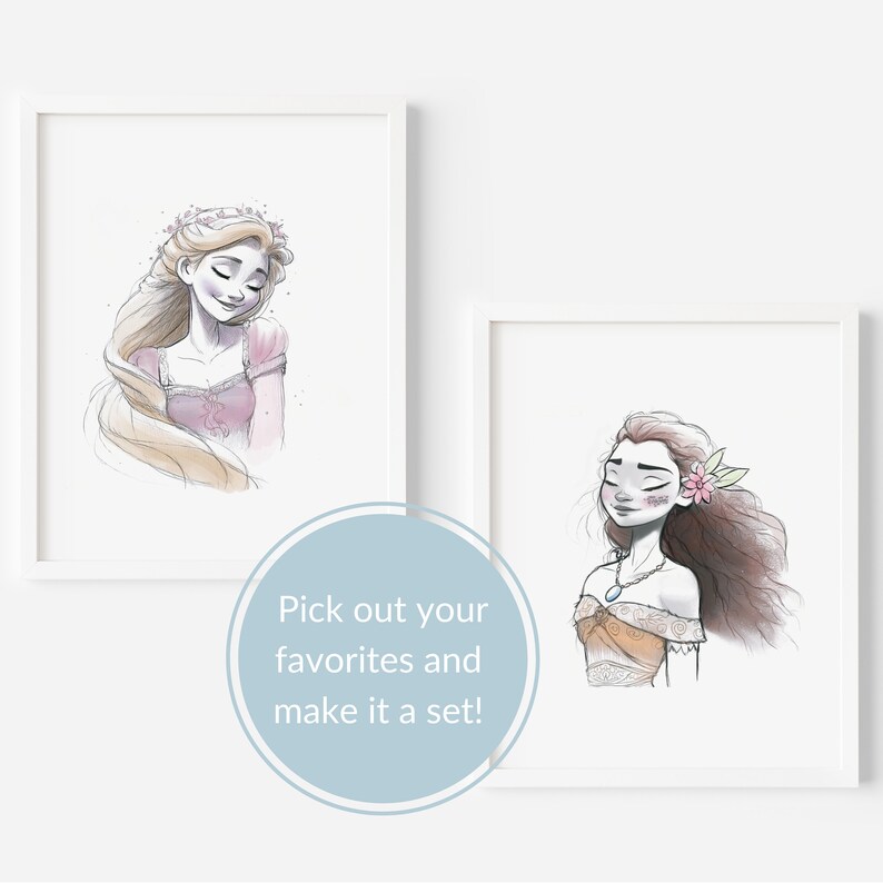 Princess Rapunzel Art Print Tangled Girls Nursery Art - Etsy