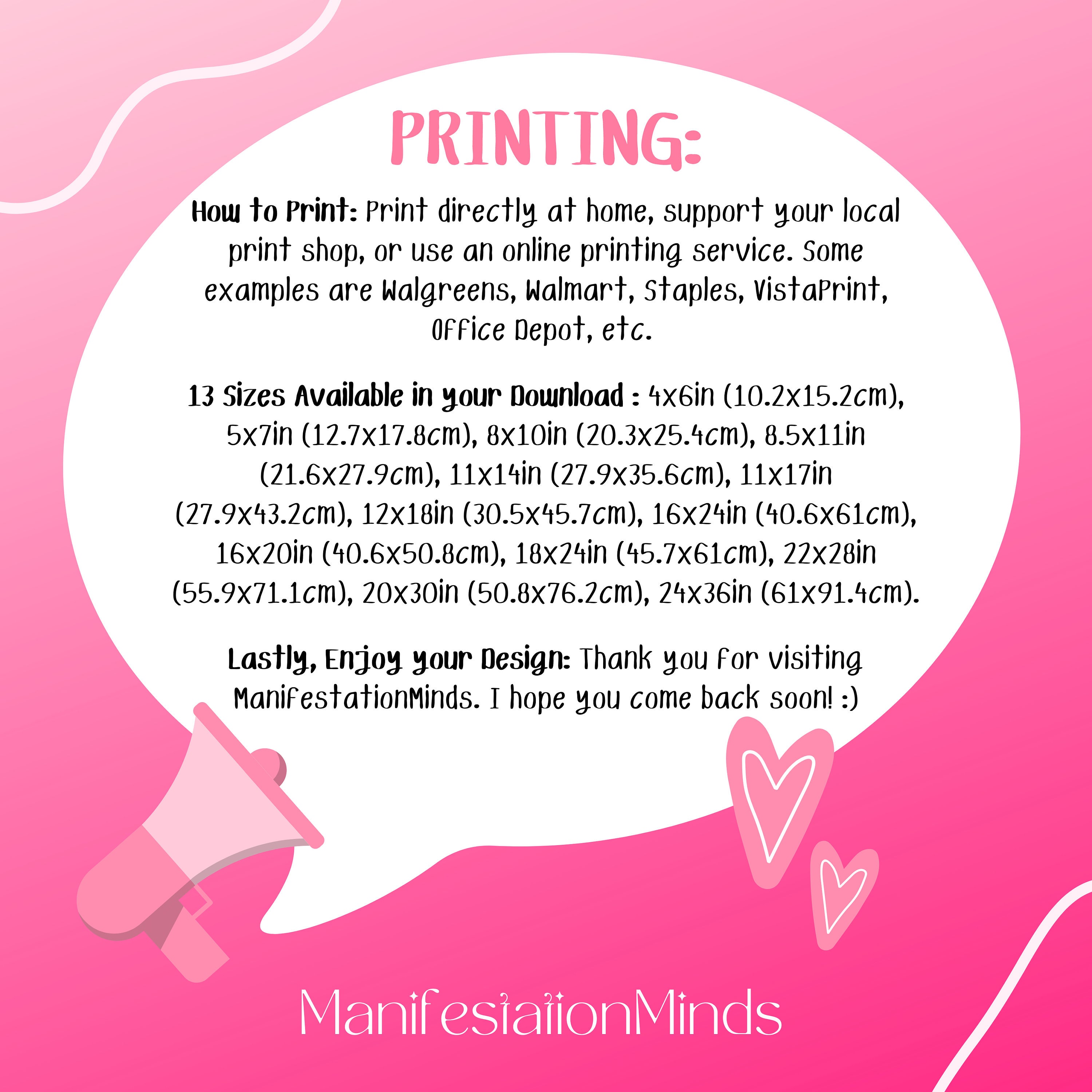 Positive Affirmation Poster Digital Download in 13 Different Sizes Law ...