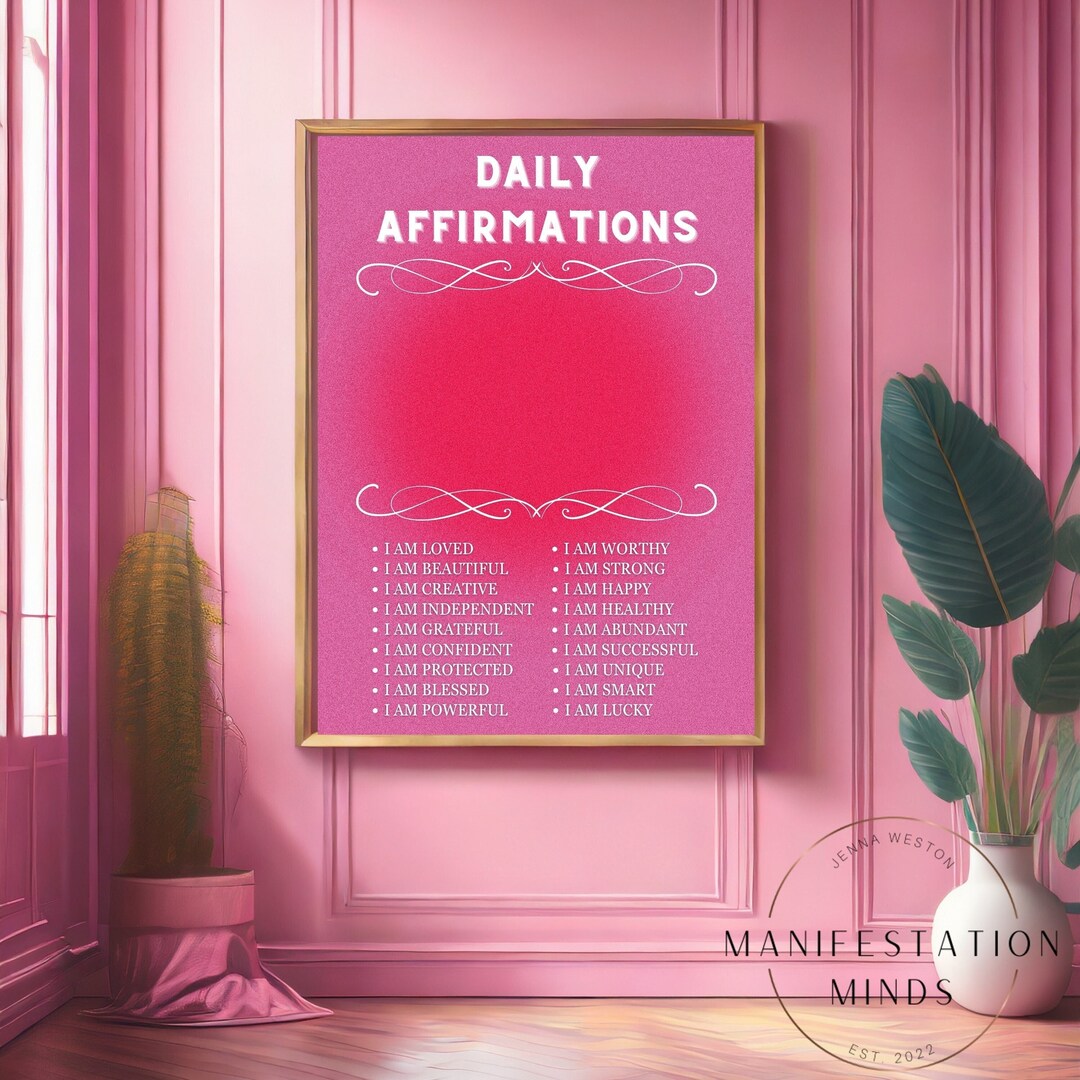 Positive Affirmation Poster Digital Download in 13 Different Sizes ...