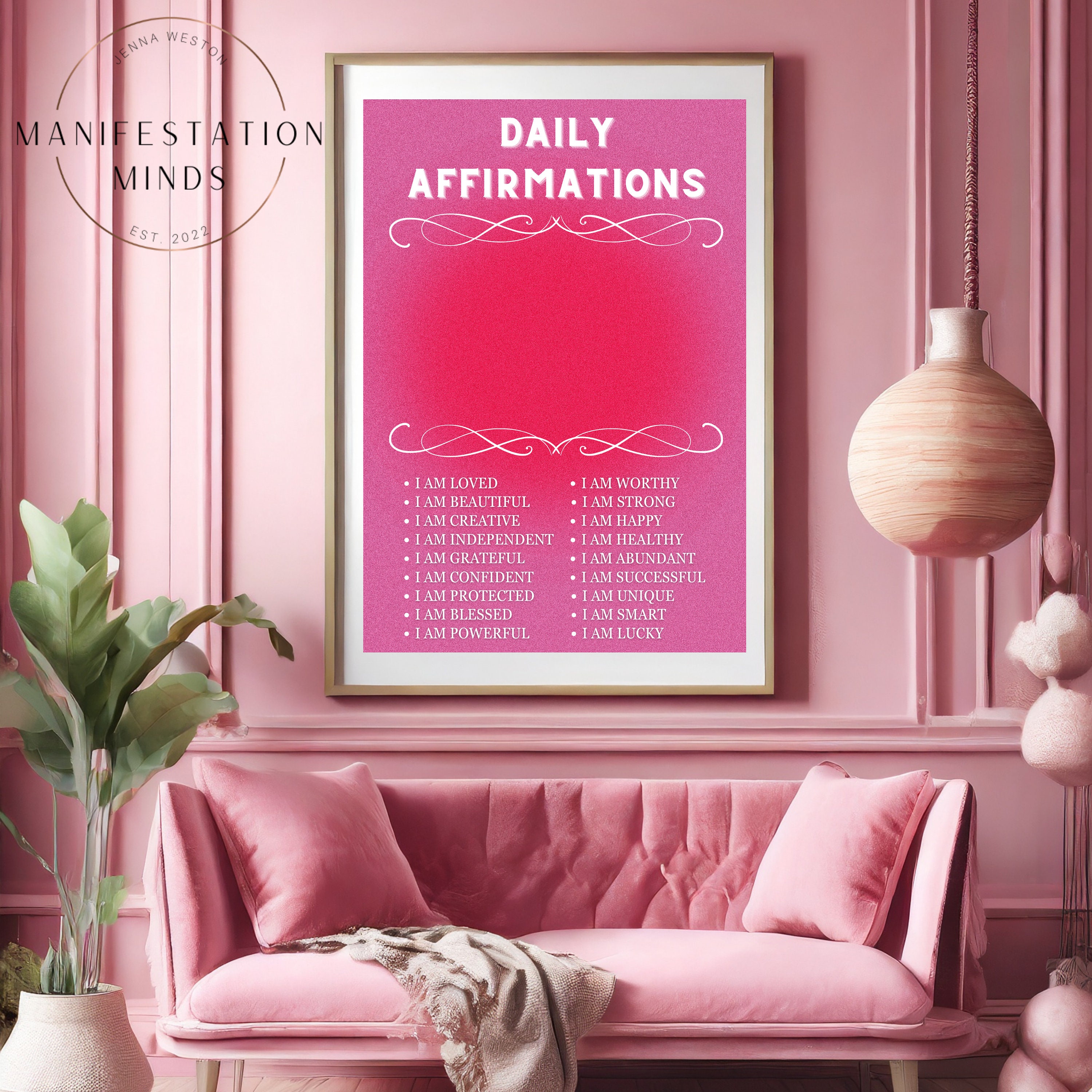 Positive Affirmation Poster Digital Download in 13 Different Sizes ...