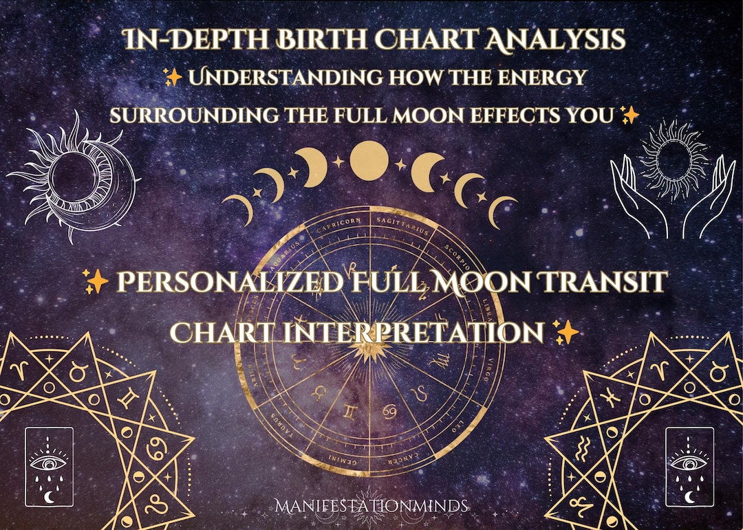 Astrology Birth Chart Full Moon Chart Interpretation | Personalized ...