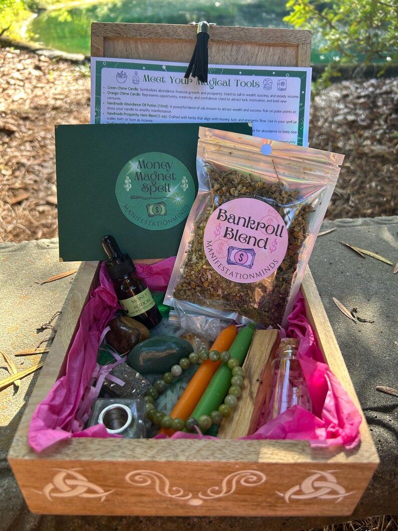 Money Spell Kit – Abundance Ritual Box for Wealth, Business Success ...