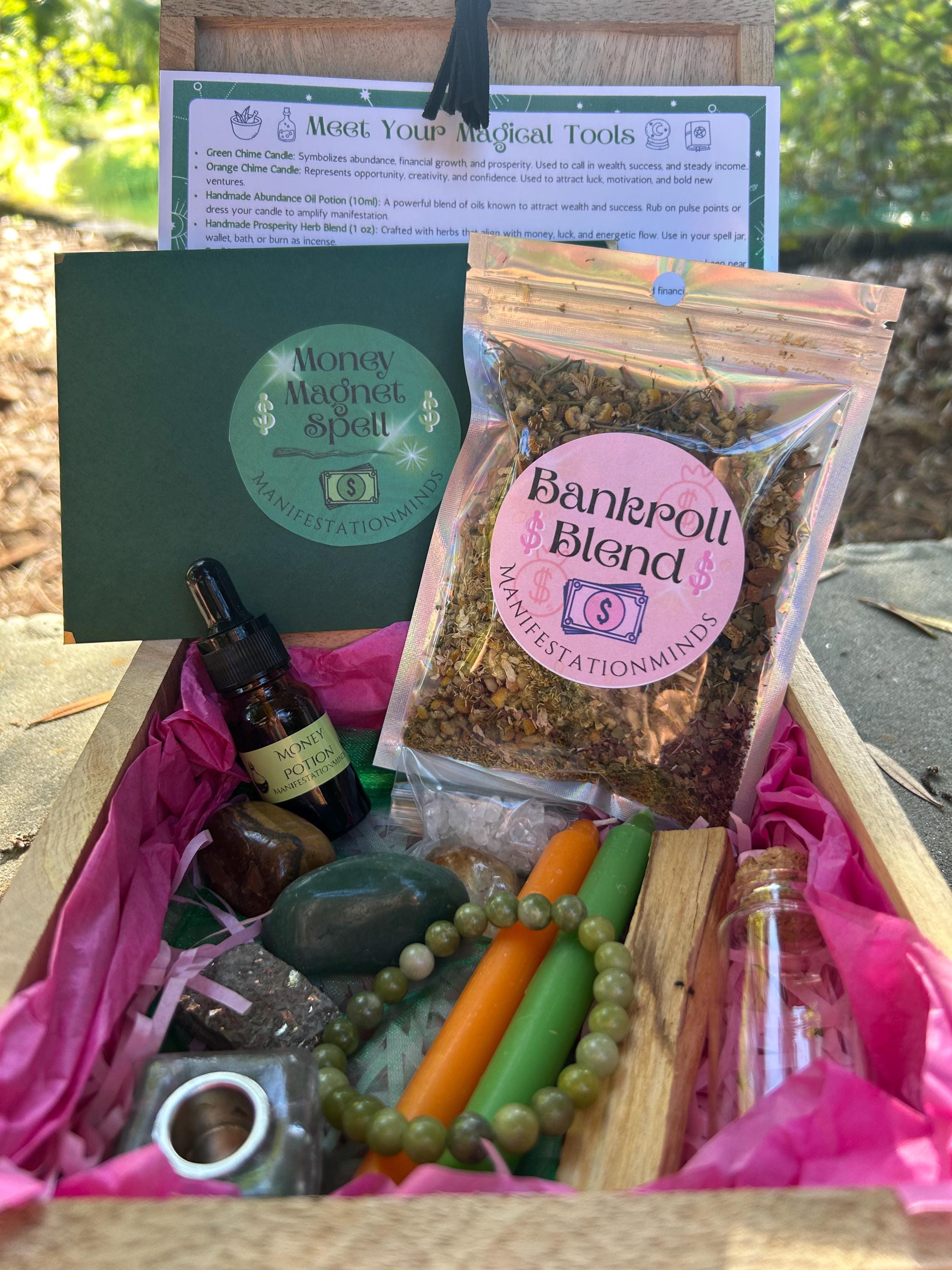 Money Spell Kit – Abundance Ritual Box for Wealth, Business Success ...