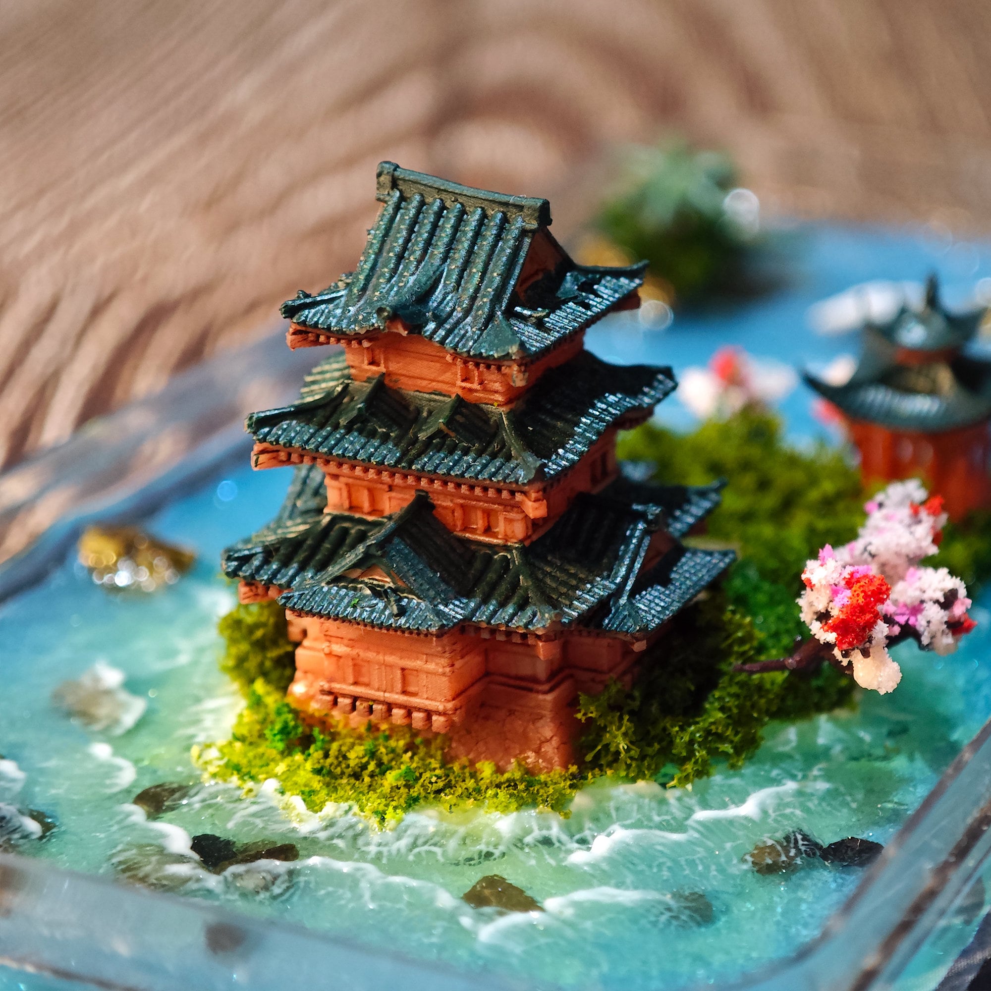 Customized Epoxy Resin Model 3: Ocean-themed Miniature Landscape ...
