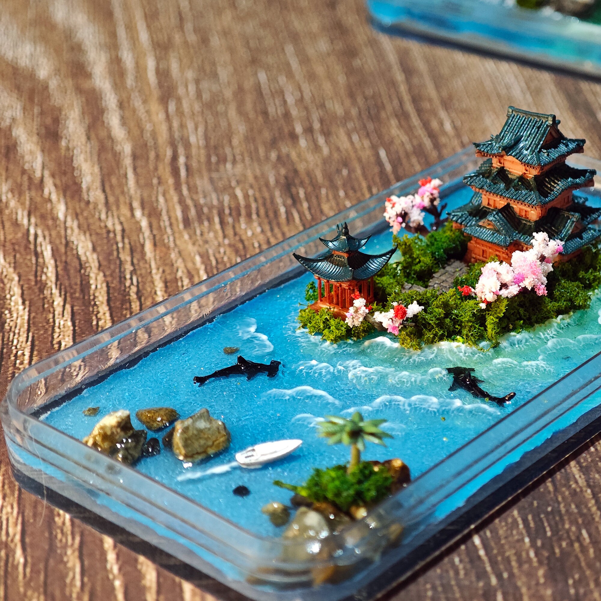 Customized Epoxy Resin Model #3: Ocean-themed Miniature Landscape ...