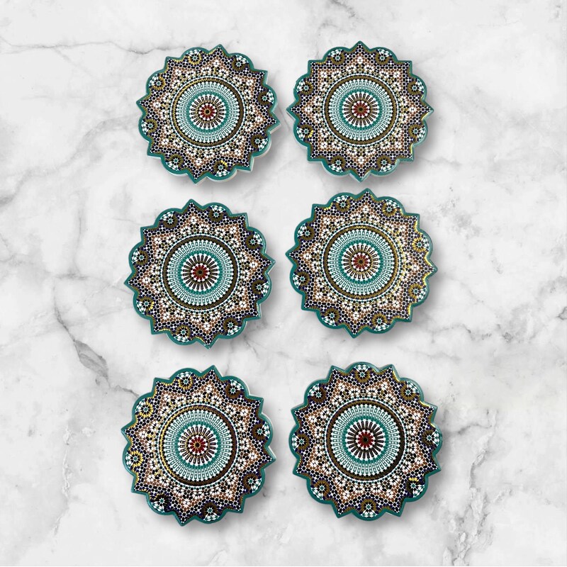 Moroccan Coasters - Etsy