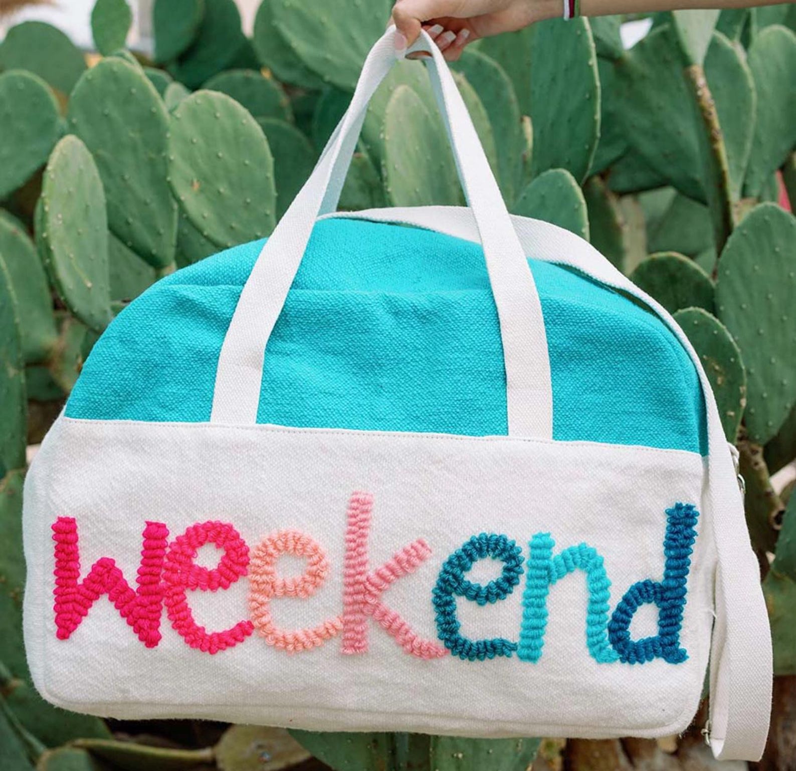 Aqua Duffle Weekender Duffel Bag, Teen GREAT GIFT!!! Travel Bag, Bright ...