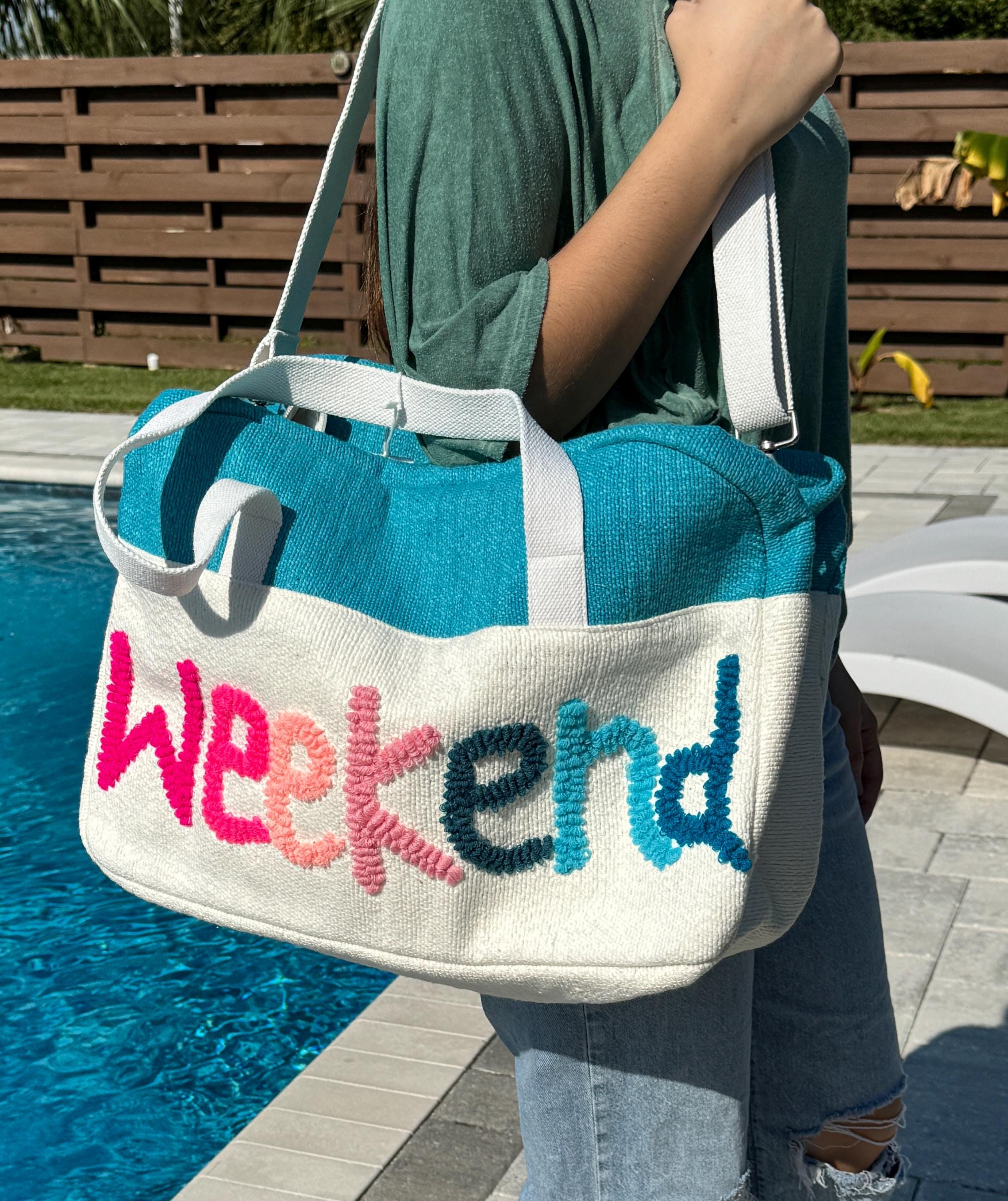 Aqua Duffle Weekender Duffel Bag, Teen GREAT GIFT!!! Travel Bag, Bright ...