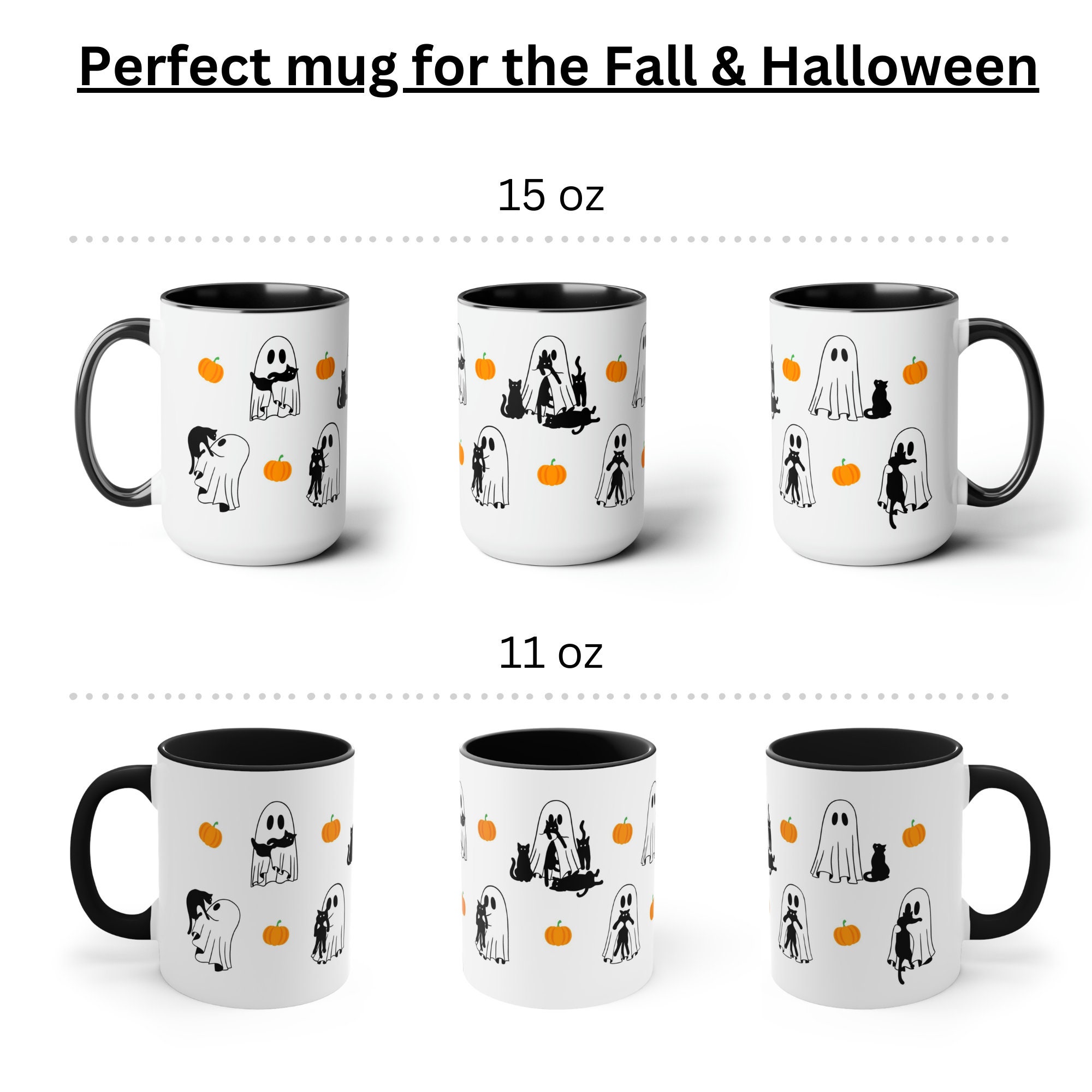 Halloween Cat Mug, Black Cat Mug, Funny Cat Mug, Spooky Cat Mug, Cute ...
