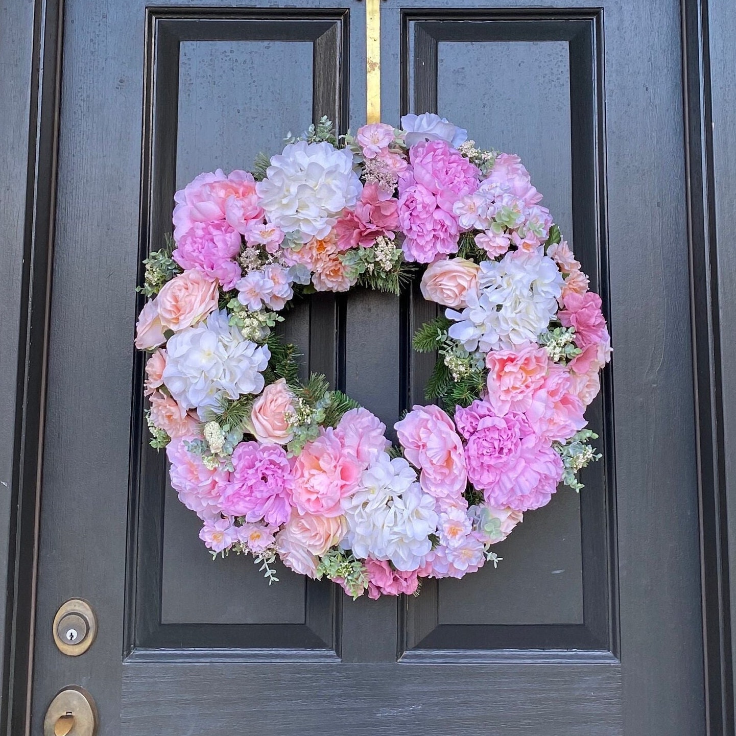 Summer Wreath Hydrangea Peony & Rose Wreath Spring Floral - Etsy