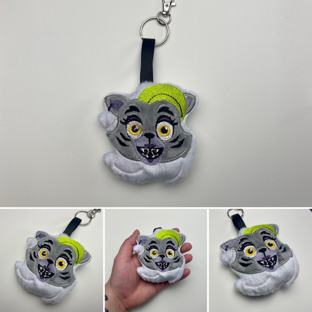 Punk Rock Wolf Plush Charm, Keytar Player, Rockstarkeychain, Horror ...