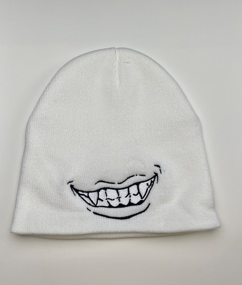 Embroidered Cursed Demon King Beanie Thick Knit Slouch - Etsy