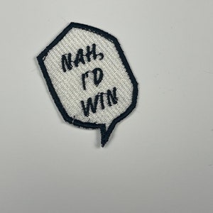 Nah I’D Win Embroidered Patch, Anime Iron-on Patch, Meme, Manga Panel ...