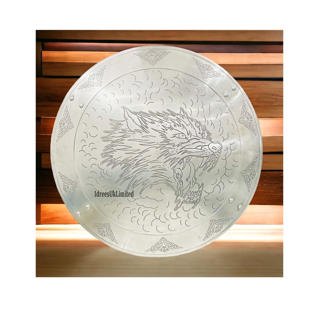 Viking Shield Wolf Face Cosplay Shield Medieval Warrior - Etsy