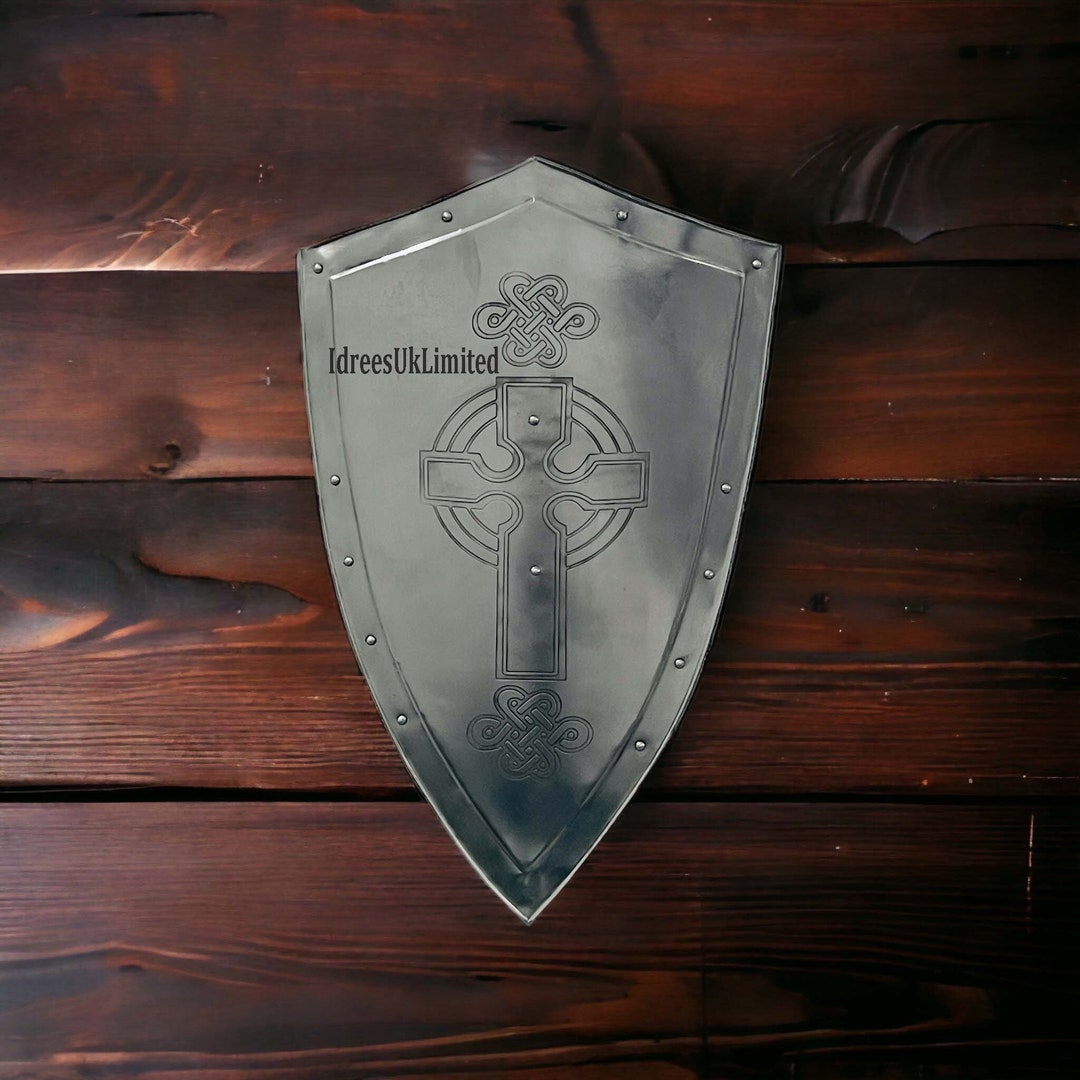 Medieval Templar Shield Heater Shield Medieval Knight Cross Shield ...