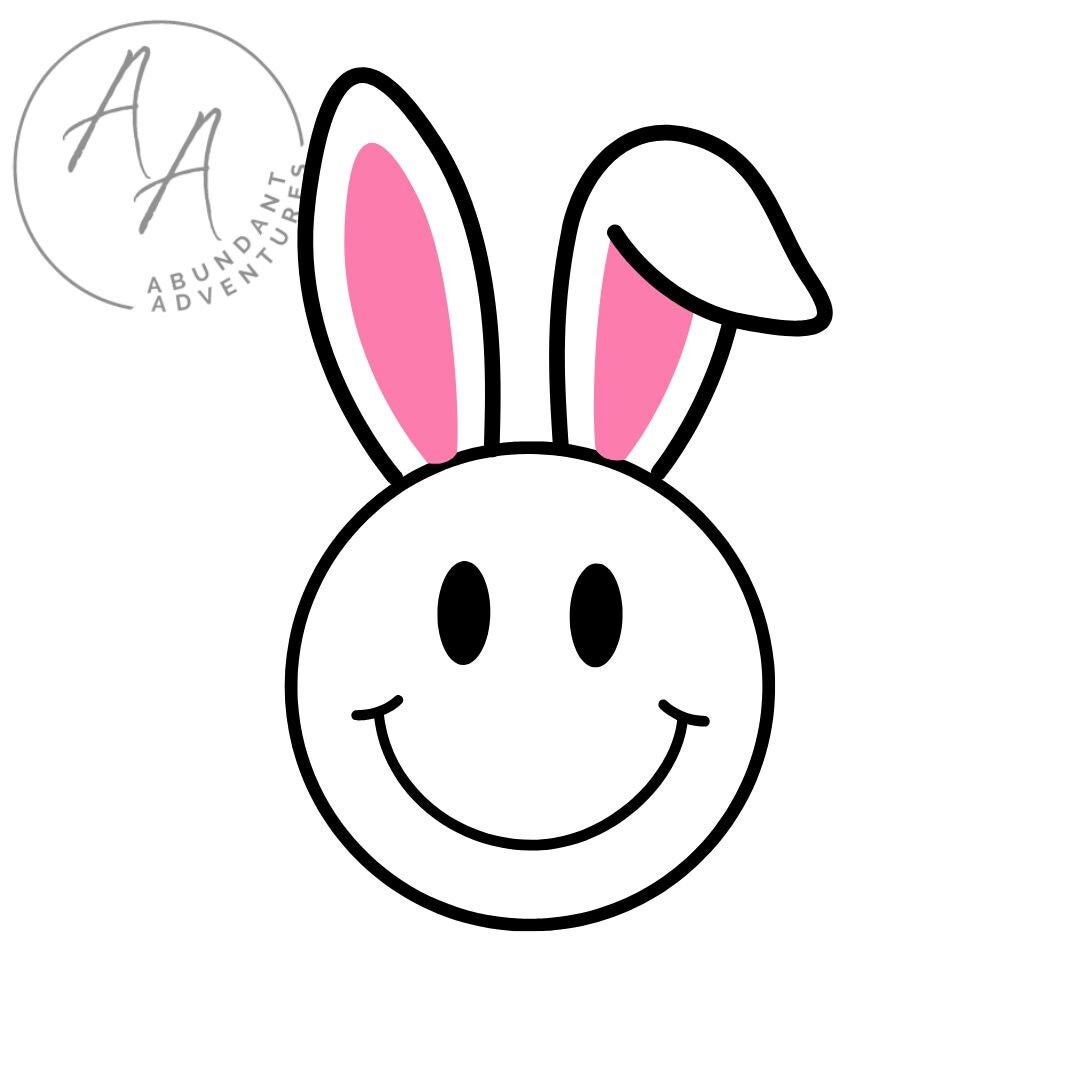 Happy Face Bunny Ears SVG/PNG Digital Download - Etsy
