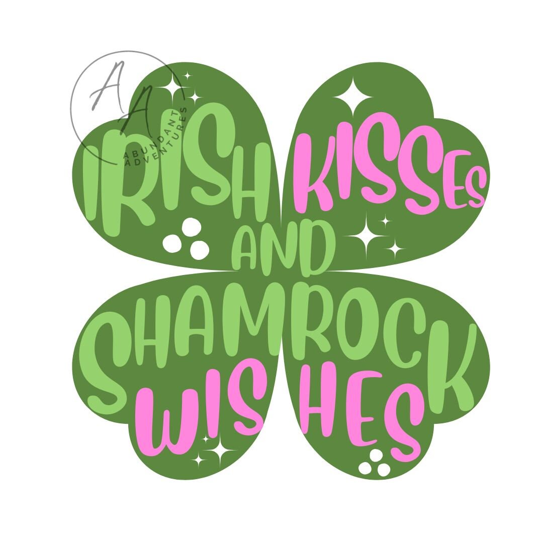 Irish Kisses and Shamrock Wishes SVG/PNG Digital Download - Etsy