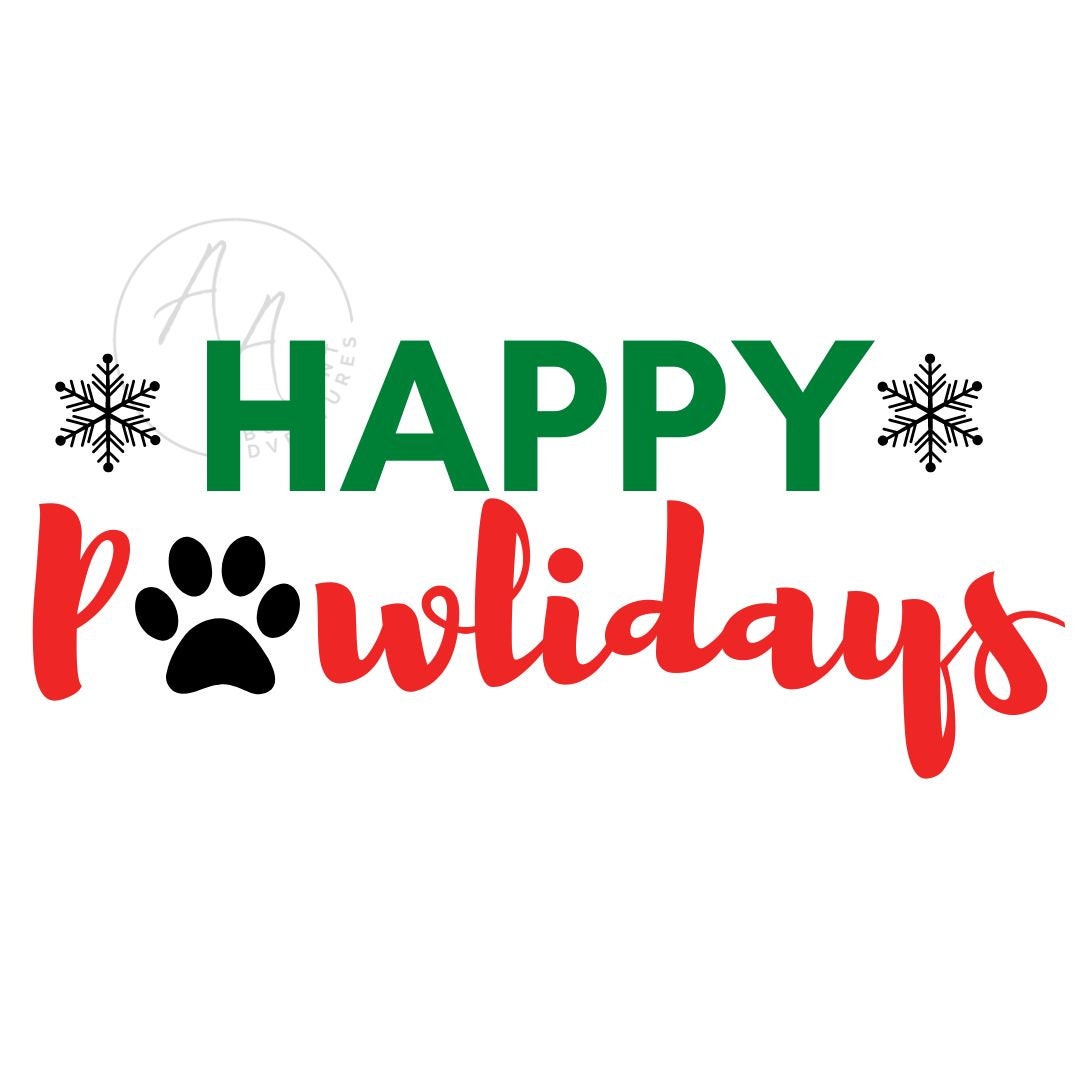 Happy Pawlidays SVG Digital Download File - Etsy