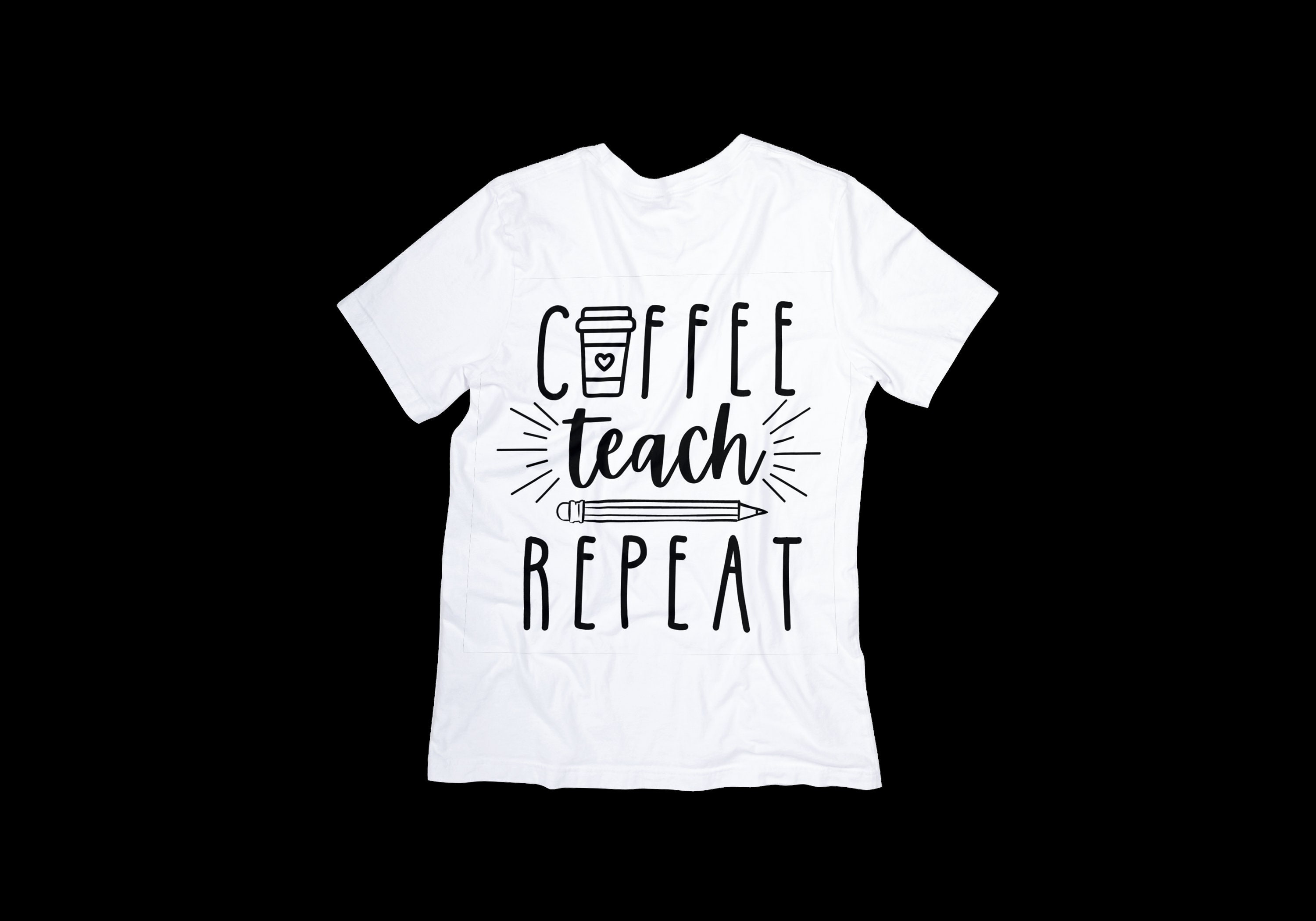 Coffee Teach Repeat SVG, PNG Digital Download File - Etsy
