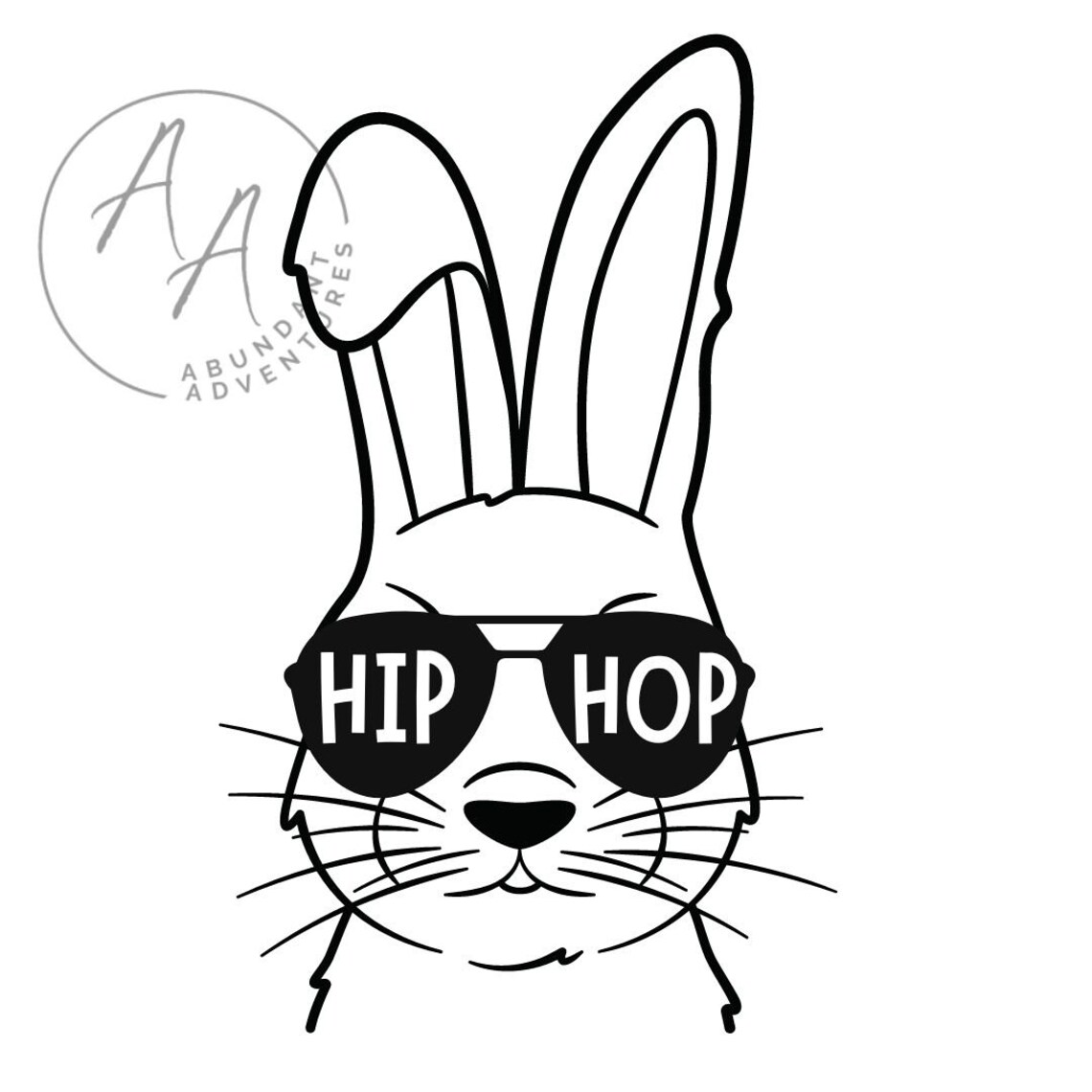 Hip Hop Bunny SVG/PNG Digital Download - Etsy