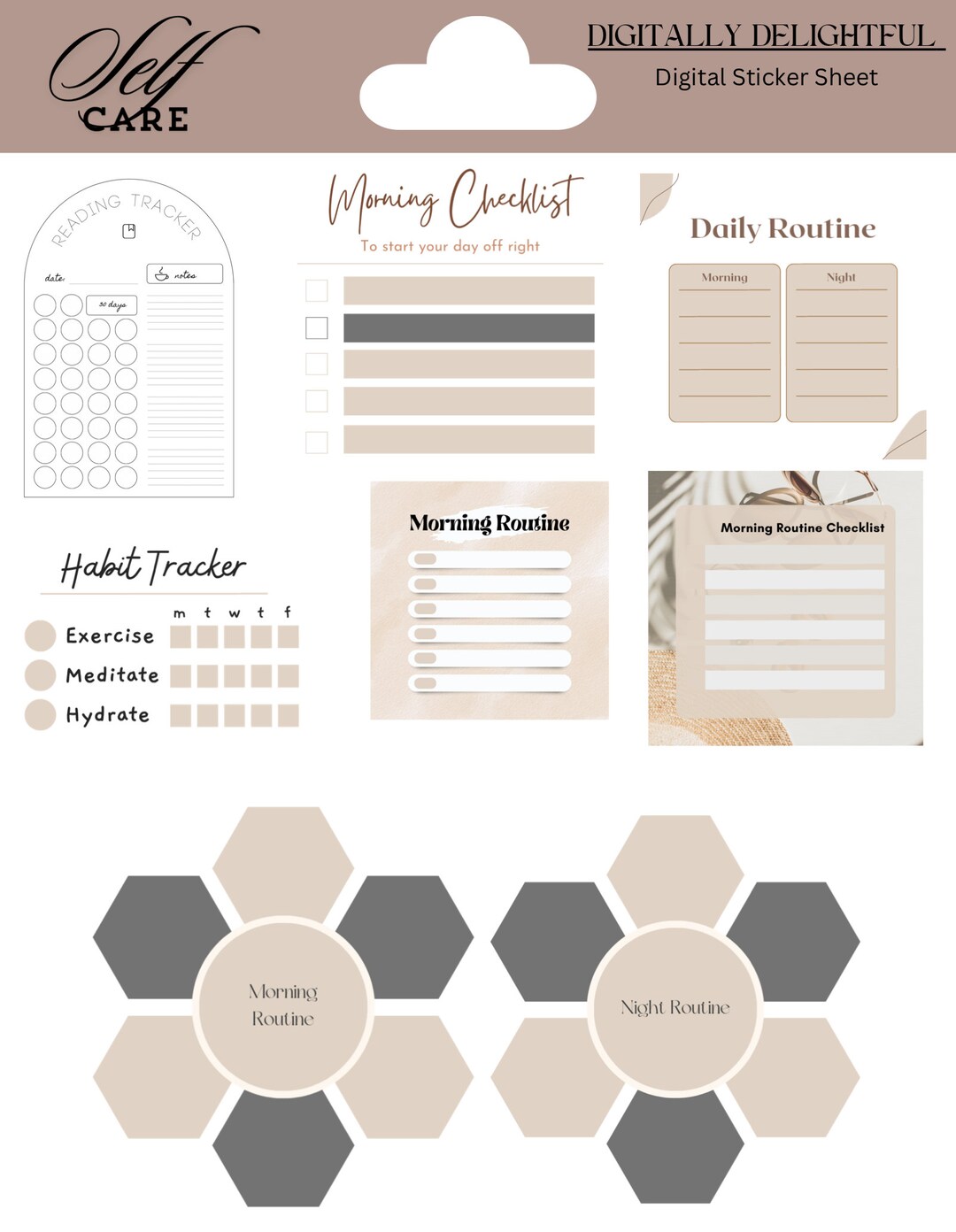 Self Care Sticker Pack - Etsy