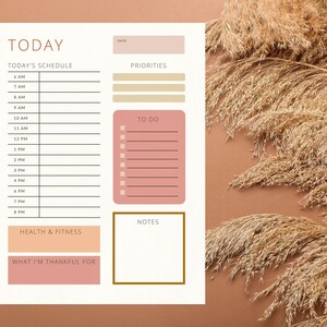 Instant Download Digital Day Planner, Printable Daily To-do List, Boho ...