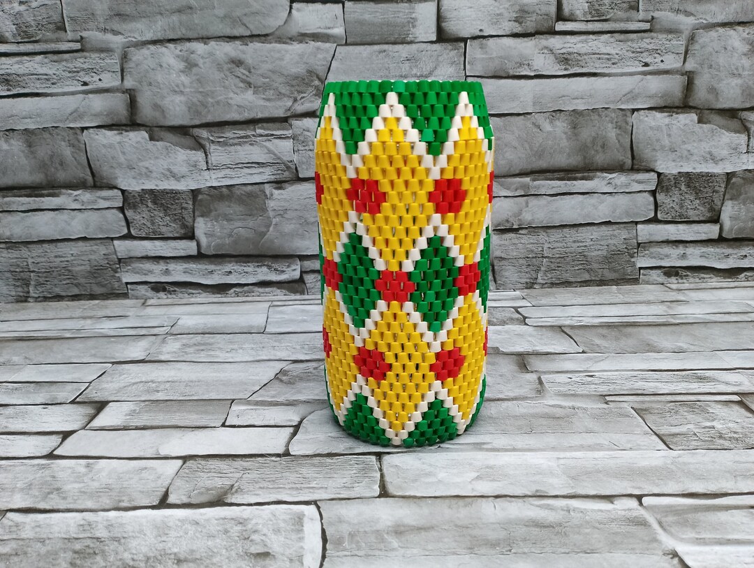 Vintage Handmade Swedish Vase With Rubber Beads. Scandinavian Art.free Shipping - Etsy