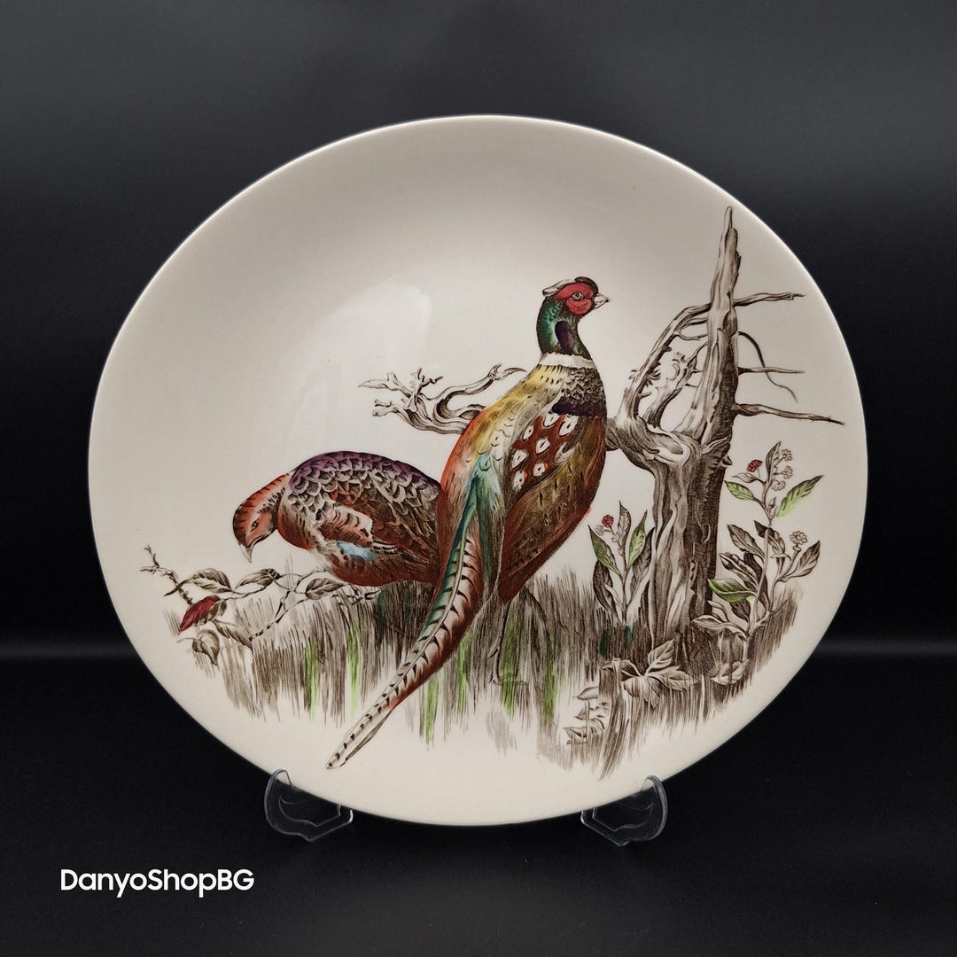 Vintage Johnson Brothers Game Birds Pheasant Saucer – Hand-engraved ...