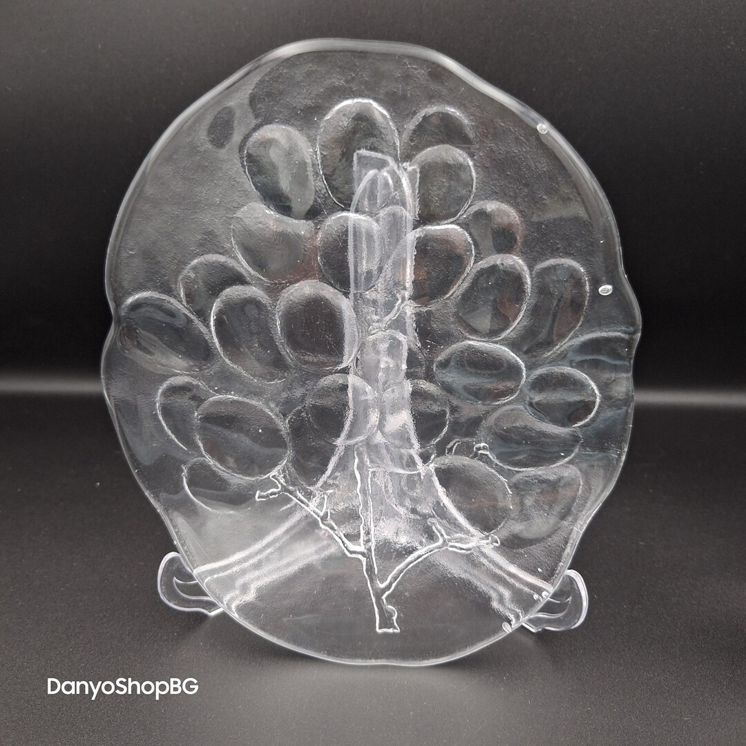 Vintage Kosta Boda Art Glass Plate: Swedish Grape Series Serving Dish ...