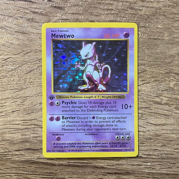 Mewtwo Holographic 1st Edition - Etsy